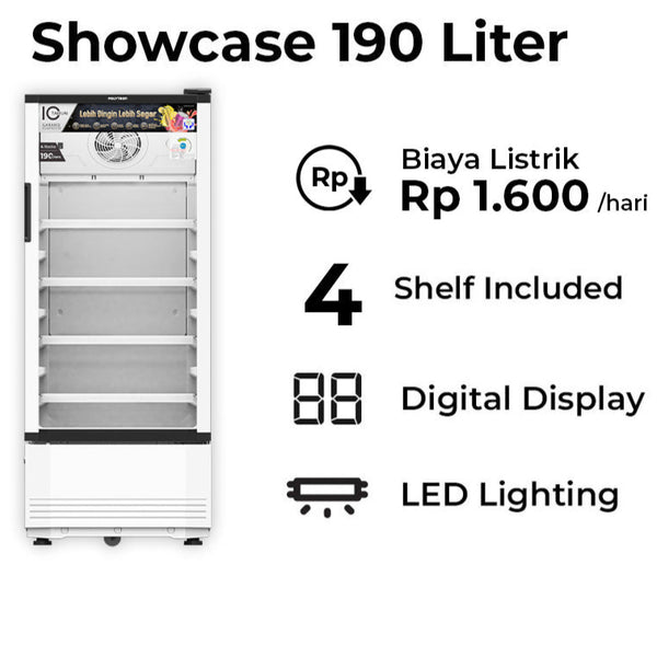 POLYTRON - SHOWCASE 1 PINTU 190L - SCN-190 – Elektronik Murah