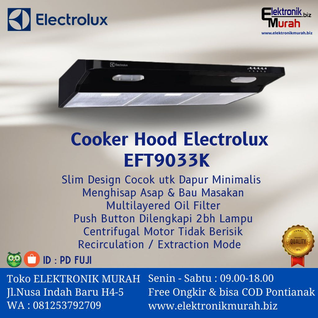 ELECTROLUX - COOKER HOOD - EFT9033K – Elektronik Murah