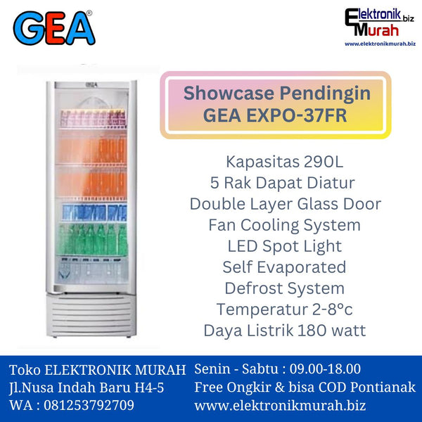 GEA - SHOWCASE 1 PINTU 290L - EXPO-37FR – Elektronik Murah