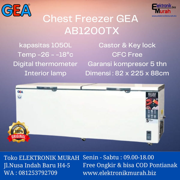 GEA/GETRA - CHEST FREEZER BOX (1050L) - AB-1200 – Elektronik Murah